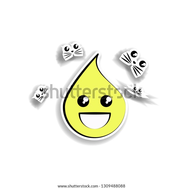 Emoji Happy Sticker Icon Elements Emoji Stock Vector (Royalty Free ...