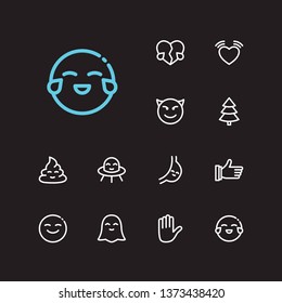 Emoji Icons Set Devil Emoji Cute Stock Illustration 1378332413