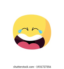 Emoji Laughing Face Comic Icon Stock Vector (Royalty Free) 1931727356