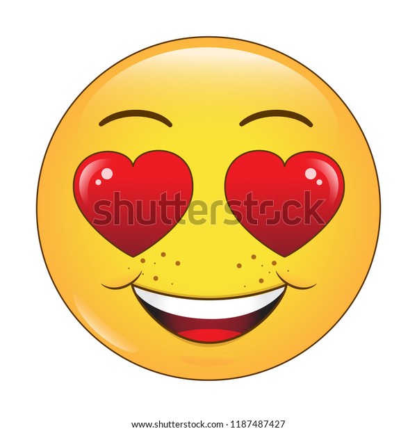 Emoji Love Face Vector Isolated On Stock Vector (Royalty Free ...
