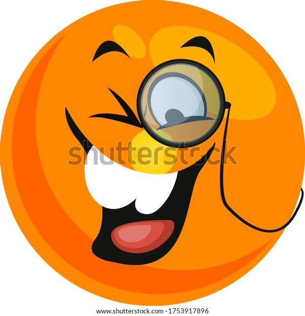 Emoji Monocle Illustration Vector On White Stock Vector (Royalty Free ...