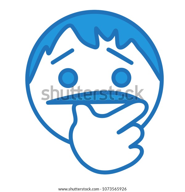 Emoji Puzzled Man Thinking About Problem Stock Vector (Royalty Free ...