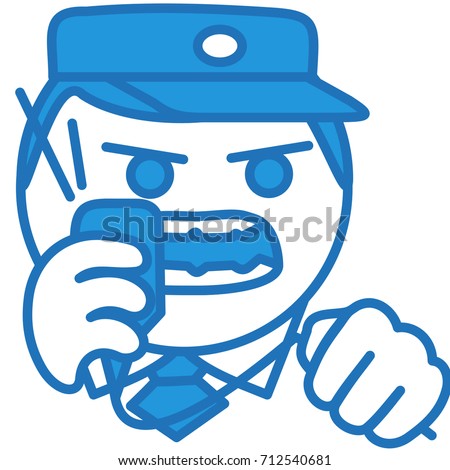 Emoji Security Surveillance Watchman Train Station Stock Vector ...