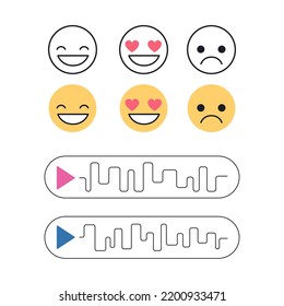 Emoji Set Communication Emoticons Vector Flat Stock Vector (Royalty ...