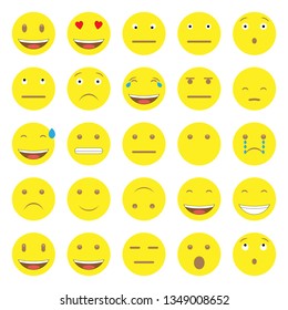 Cartoon Emoji Collection Set Emoticons Different Stock Vector (Royalty ...