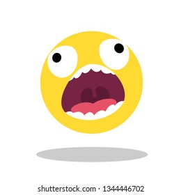 Smiley Vector Illustration Horrifying Face 스톡 벡터(로열티 프리) 132311717 ...