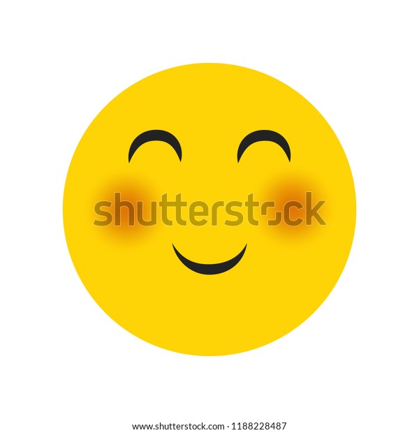 Vektor Stok Emoji Shy Face Vector Isolated On (Tanpa Royalti ...
