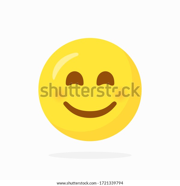 Emoji Smiling Face Rosy Cheeks On Stock Vector (Royalty Free ...