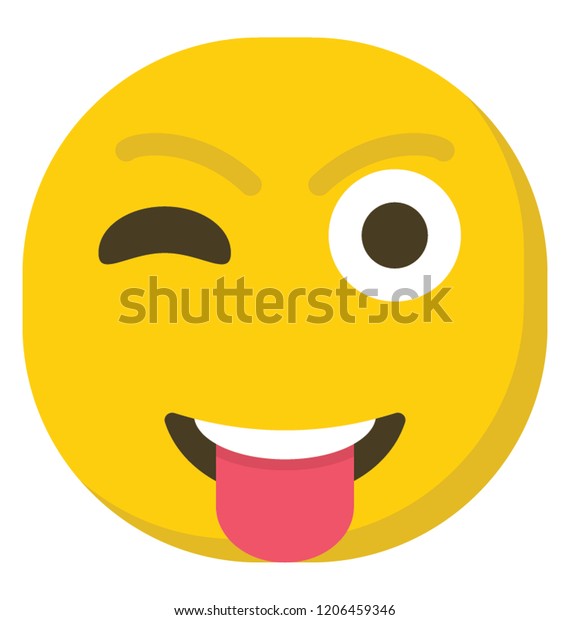 Emoji Winking Eye Stock Vector (Royalty Free) 1206459346 | Shutterstock