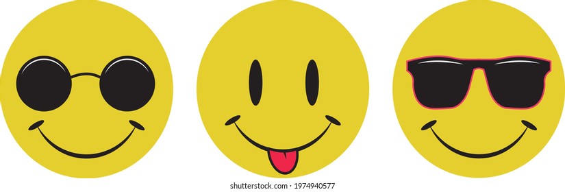 Emoji Yellow Happy Face Vector Funny: เวกเตอร์สต็อก (ปลอดค่าลิขสิทธิ์ ...