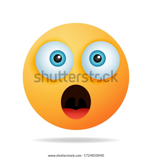 Emojis are shocked, tense, scared, amazed - a yellow face with an ...