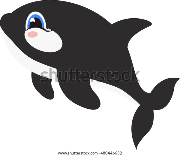Emoticon Baby Whale Isolated Flat Illustration Stock Vector (Royalty ...
