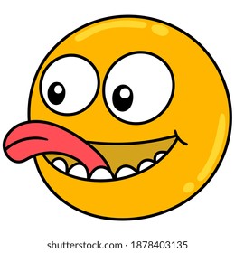 Emoticon Ball Mocking Face Doodle Icon: เวกเตอร์สต็อก (ปลอดค่าลิขสิทธิ์ ...