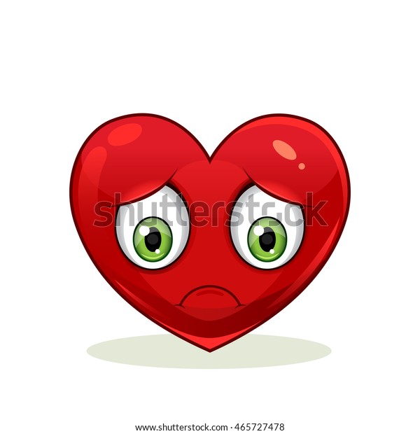 Emoticon Big Sad Heart Stock Vector (Royalty Free) 465727478 | Shutterstock