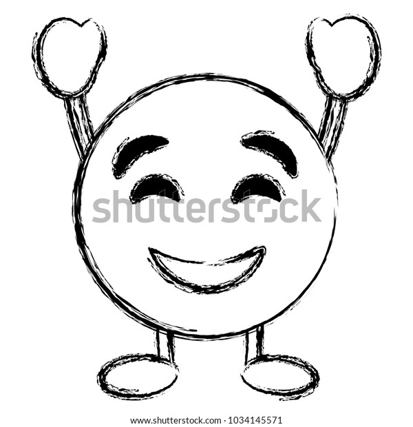 Emoticon Cartoon Face Smiling Character Stock Vector (Royalty Free ...