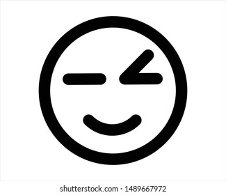 Emoticon Cool Line Icon Vector Stock Vector (Royalty Free) 1489667972 ...