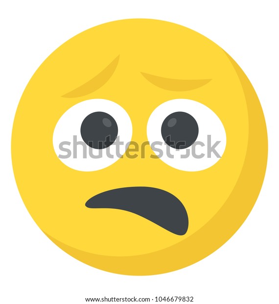 「Emoticon Depicting Expression Being Baffled」のベクター画像素材（ロイヤリティフリー ...