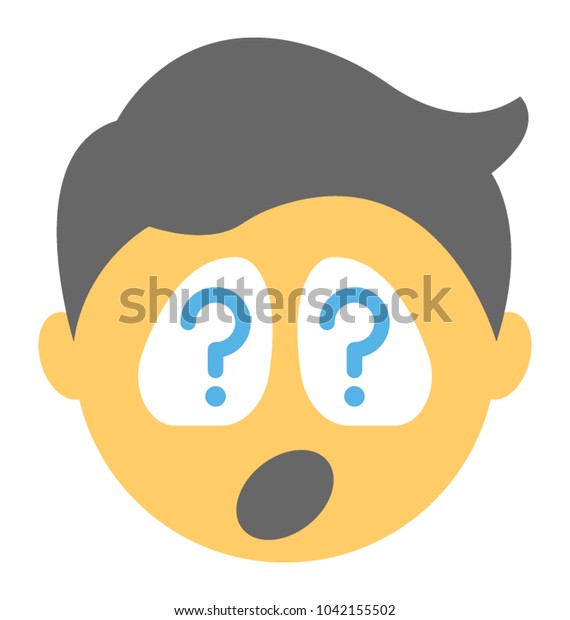 Emoticon Depicting Expression Being Confused Stock Vector (Royalty Free ...