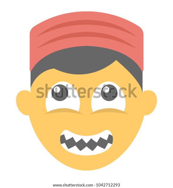 Emoticon Depicting Expression Being Irritated Stock Vector (Royalty ...