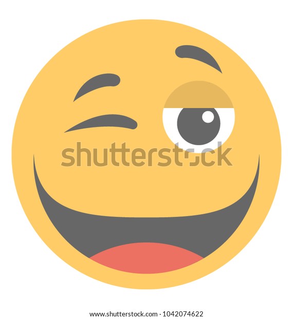 Emoticon Depicting Expression Smirking Stock Vector (Royalty Free ...
