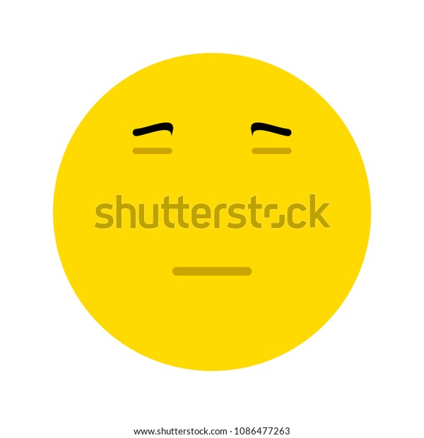 Emoticon Expressing Boredom Disapproval Stock Vector (Royalty Free ...