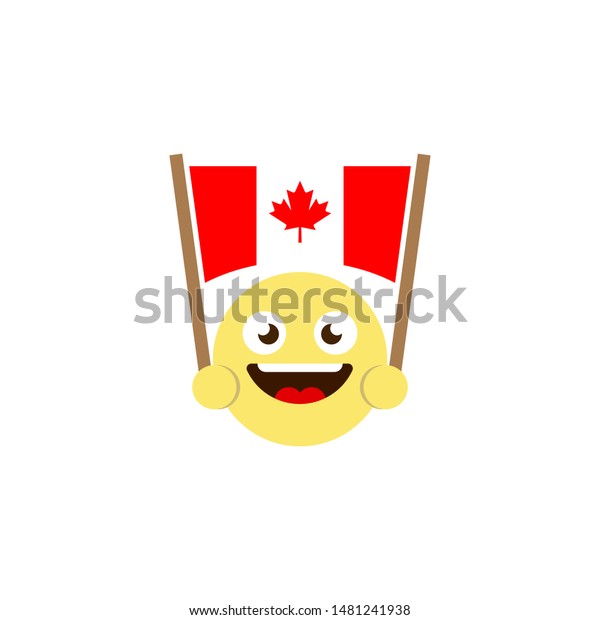 Emoticon Flag Canada Vector Icon Isolated Stock Vector (Royalty Free ...