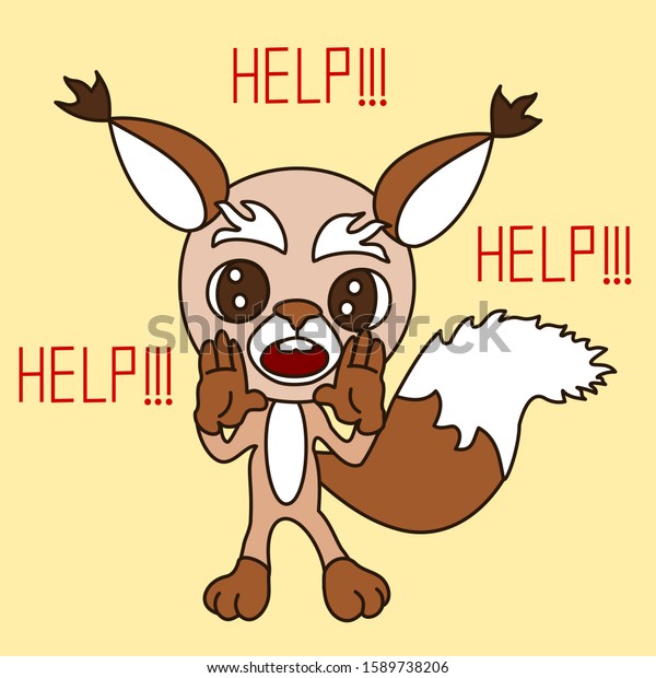 Emoticon Funny Scared Squirrel That Stands: เวกเตอร์สต็อก (ปลอดค่า ...