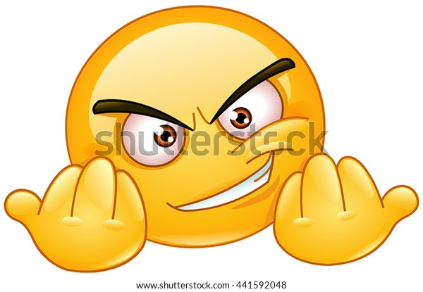 Image vectorielle de stock de Emoticon Inviting Fight Showing Opened ...