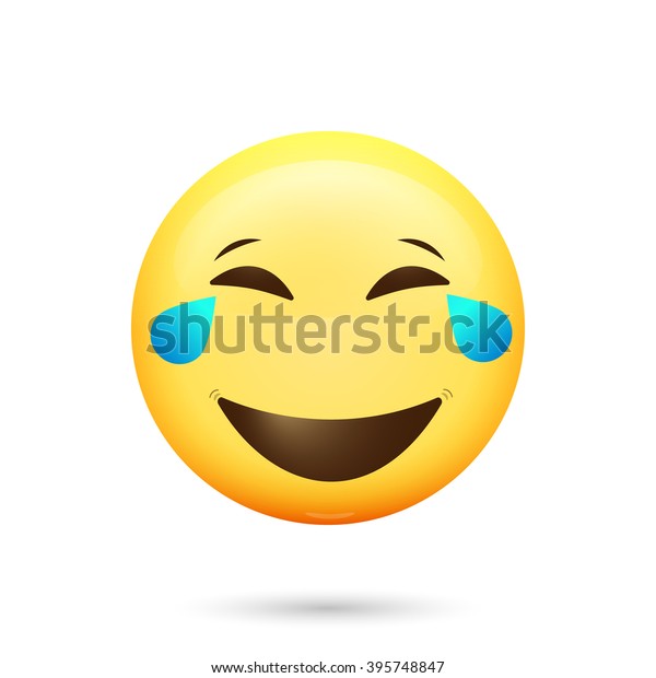 Emoticon Laugh Isolated Vector Illustration On Stock Vector (Royalty ...