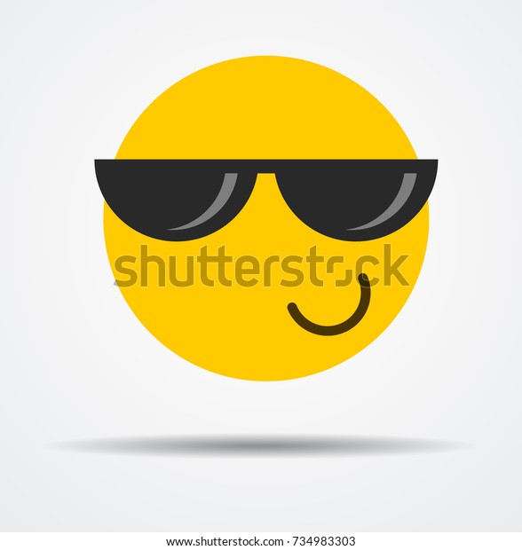 Emoticon Like Boss Flat Design Stock Vector (Royalty Free) 734983303
