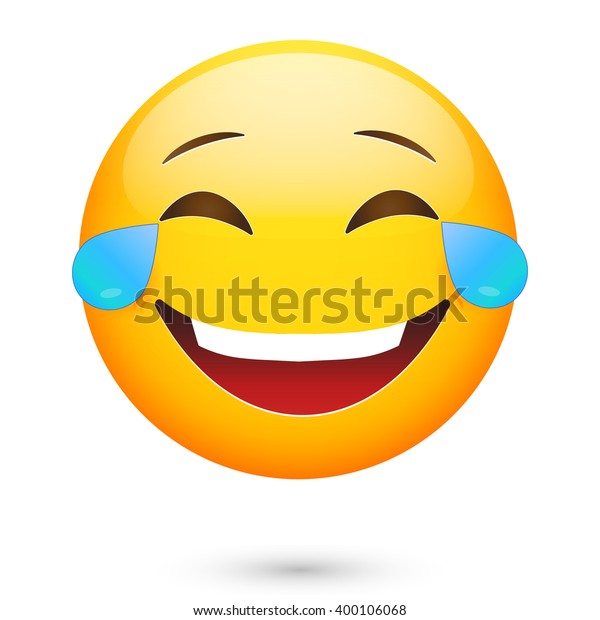 Emoticon Loud Smile Isolated Vector Illustration Stock-vektor ...