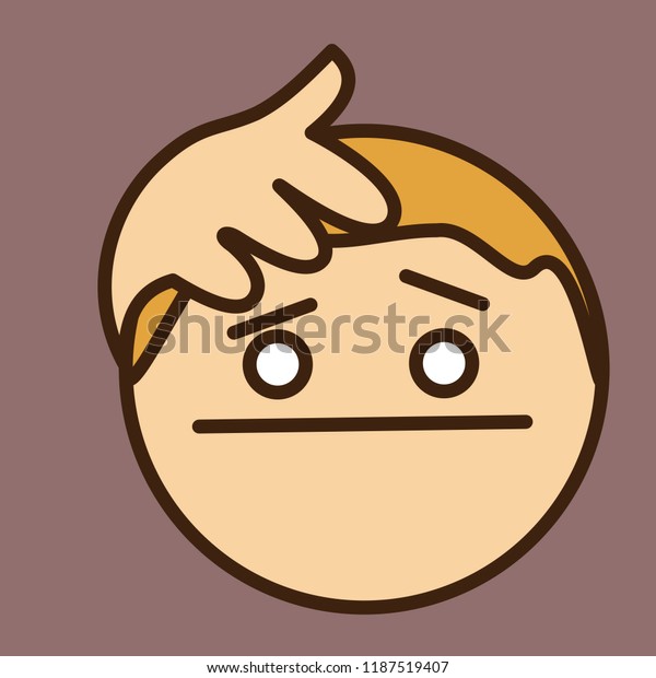 Emoticon Man That Feeling Woe Having Stock Vector (Royalty Free ...