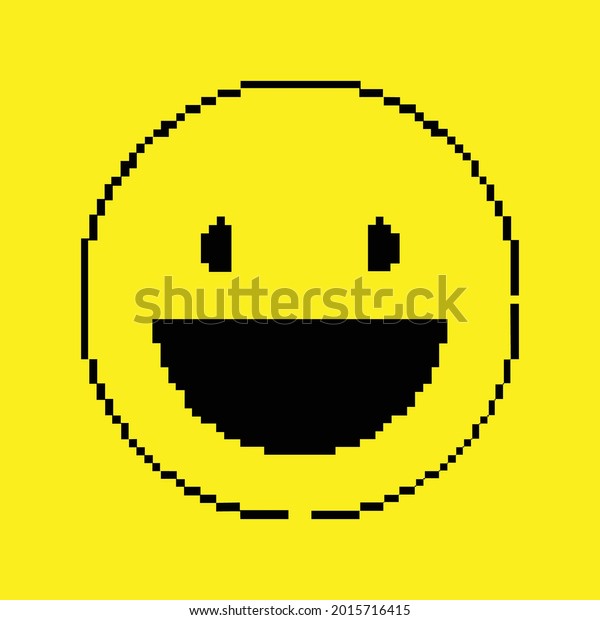 Emoticon Pixel Design Vector Cry Smile Stock Vector (Royalty Free ...
