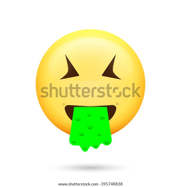 Vector de stock (libre de regalías) sobre Emoticon Puke Isolated Vector ...