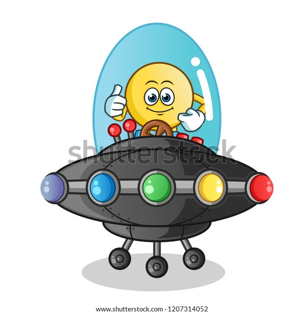 Emoticon Riding Ufo Mascot Vector Cartoon: เวกเตอร์สต็อก (ปลอดค่า ...