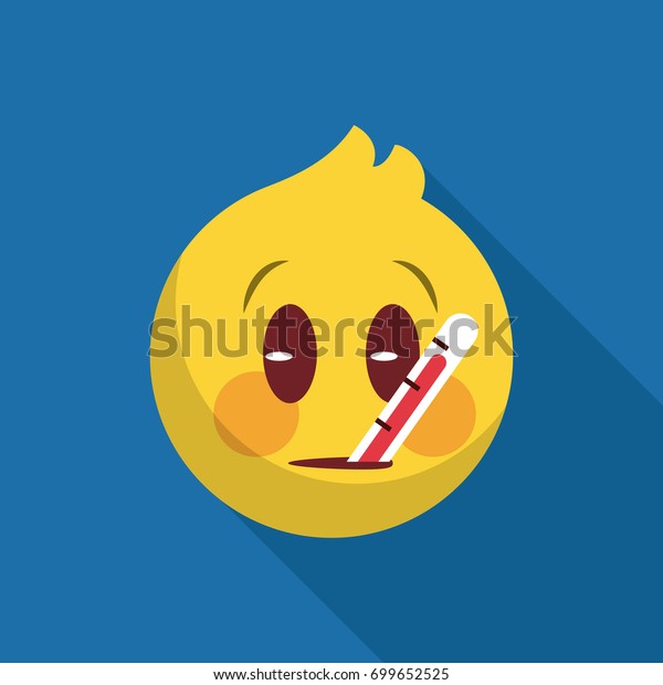 Vektor Stok Emoticon Sick Profile Icon (Tanpa Royalti) 699652525 ...