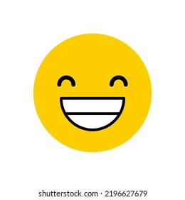 Emoticon Smile Clenched Teeth Stock Vector (Royalty Free) 2196627679 ...