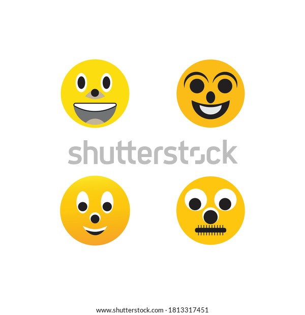 Emoticon Template Face Expression Icon Vector Stock Vector (Royalty ...