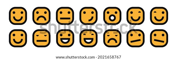 Emoticon Vector Icons Set Emoticons Face Stock Vector (Royalty Free ...