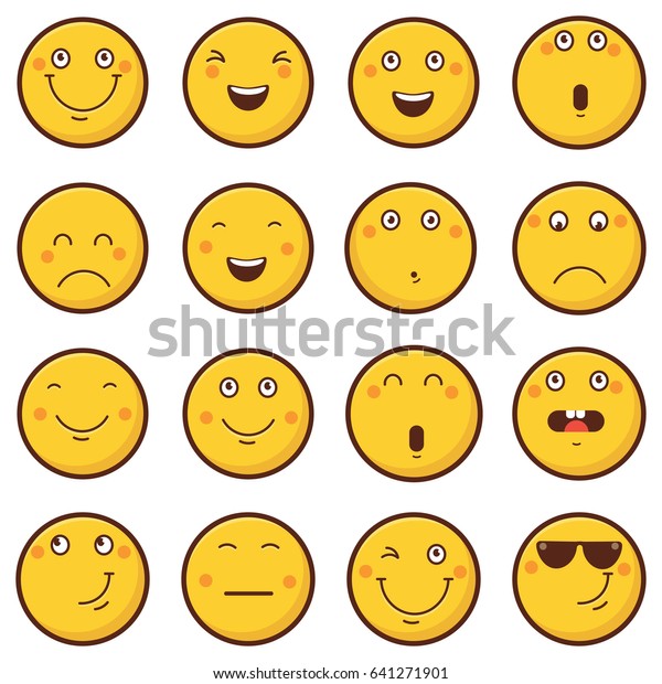 Emoticon Vector Illustration Smiley Face On Stock Vector (Royalty Free ...