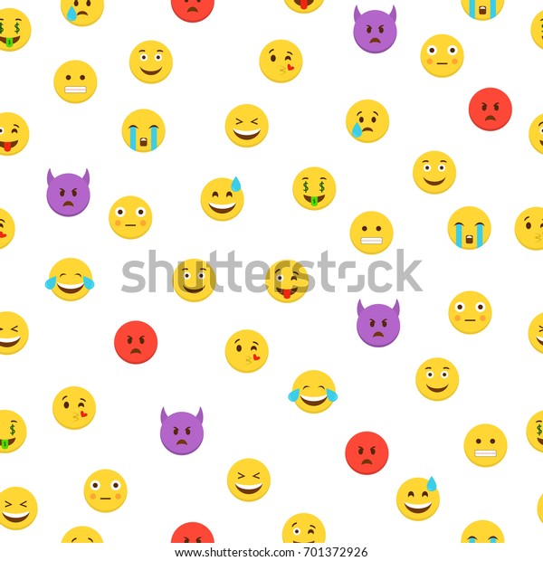 Emoticons Emoji Texture Seamless Pattern Vector: Vector có sẵn (miễn ...