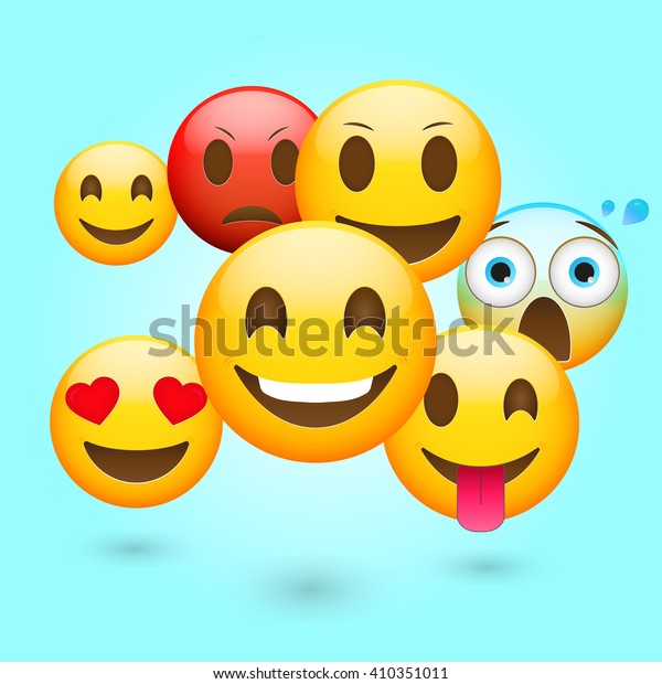 Emoticons Fresh Set Emoticons Vector Illustration : image vectorielle ...