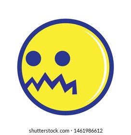 Emoticons Growl Vector Icon White Background: vector de stock (libre de ...
