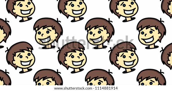 Emoticons Kids Vector Illustration Isolated Background Stock Vector ...
