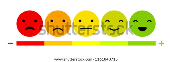 Emoticons Mood Scale Stock Vector (Royalty Free) 1161840715