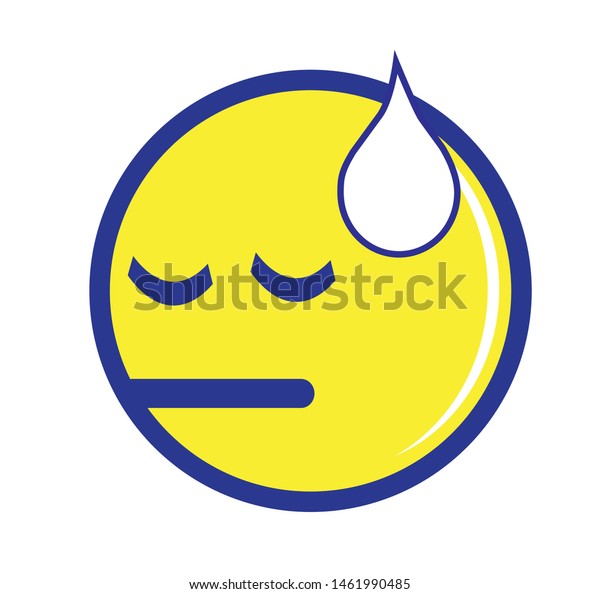 Emoticons Shame Vector Icon White Background Stock Vector (Royalty Free ...