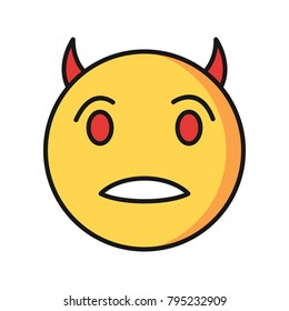 Devil Emoticon Diabolical Smiley Vector 库存矢量图（免版税）587413175 | Shutterstock