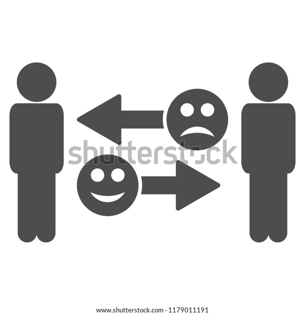Emotion Exchange People Vector Pictogram Style Stock Vector (Royalty ...