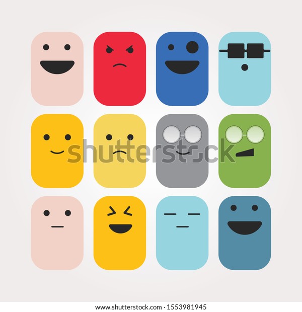 Emotion Icon Set Design Emotion Logo: เวกเตอร์สต็อก (ปลอดค่าลิขสิทธิ์ ...
