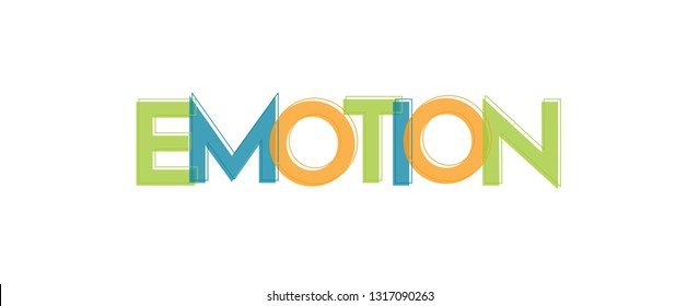 Emotion Word Concept Emotion Use Cover Stock Vector (Royalty Free ...